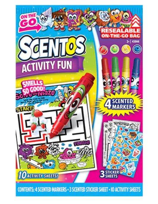 Scentos On-the-Go Activity Fun : Scented Markers , Sticker Sheets ...