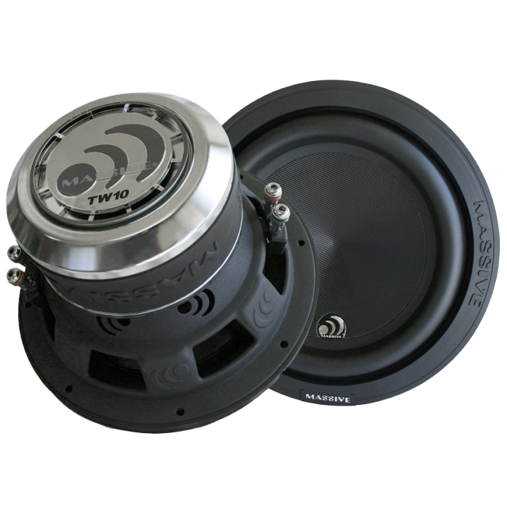 🔊 🇺🇸: Massive TW10 ดอกซับ 10" วอยด์คู่ 4 โอมห์ 1000W Peak • 500W RMS ...