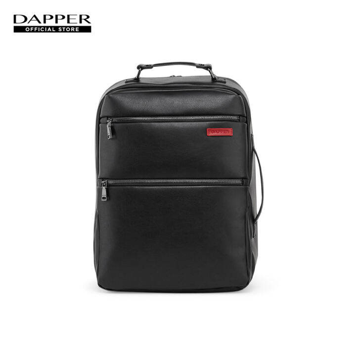 DAPPER กระเป๋าสะพายหลัง Double Zipper Tech Backpack สีดำ | Lazada.co.th