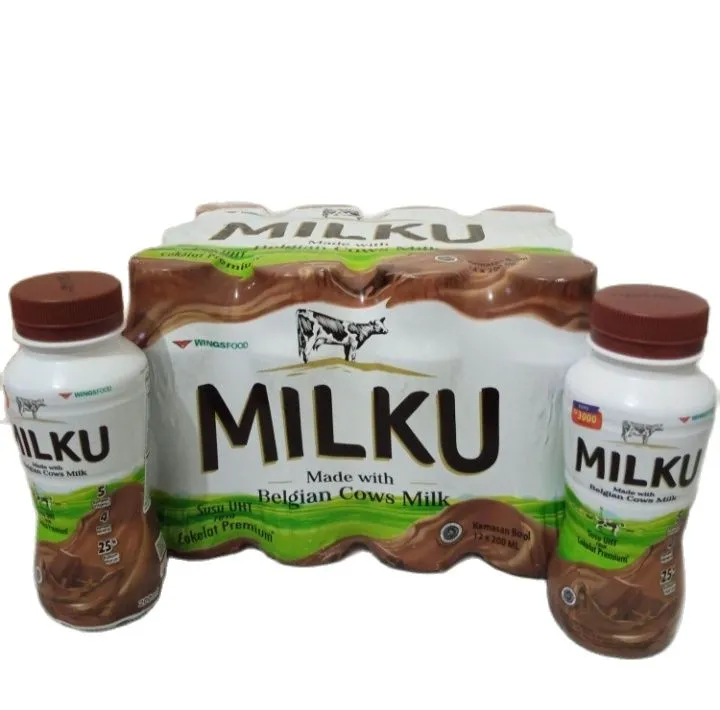 (12 Botol) Milku Cokelat Susu Uht 200ml | Lazada Indonesia