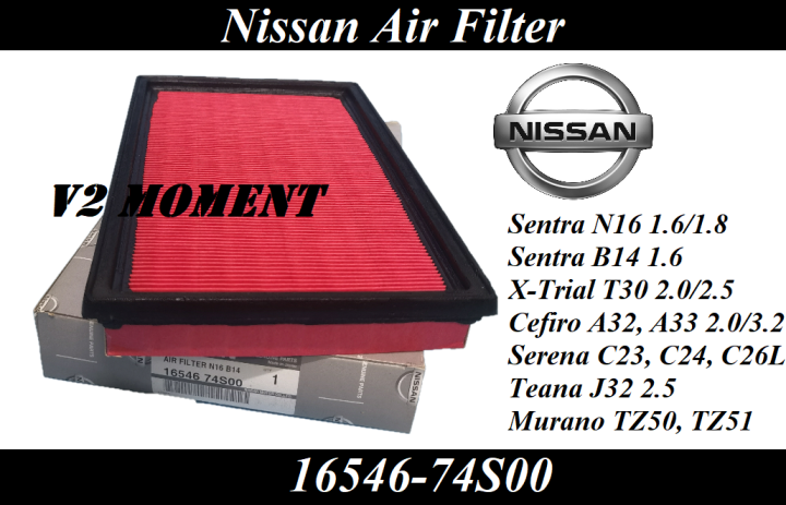 AIR FILTER NISSAN SENTRA/ X-TRAIL/ CEFIRO/ SERENA / TEANA/MURANO (16546 ...