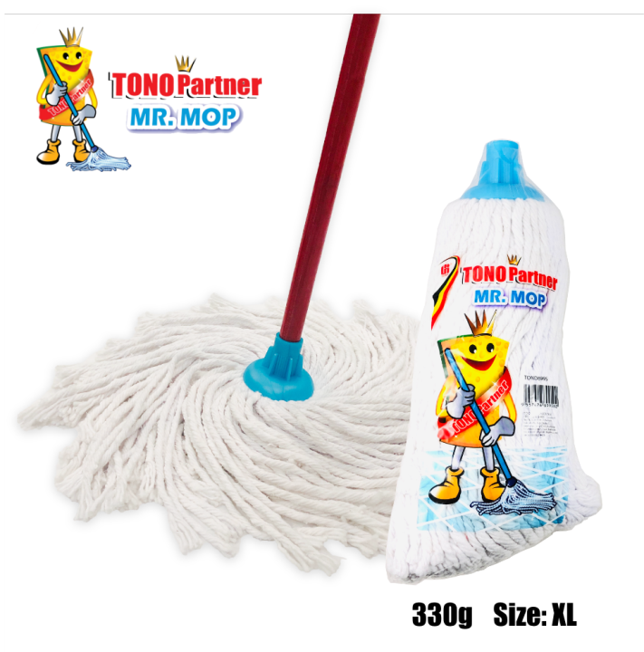 Mr Mop Classic Cotton Flooring White Mop Lantai Putih Classic Mop Set ...