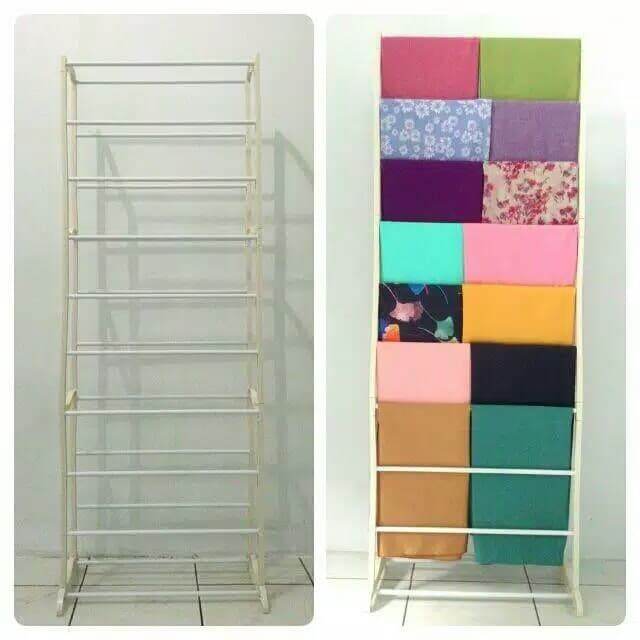 [ COD ] Rak Gantungan Jilbab Slayer Kain Batik Amazing Shoe Rack 10 ...