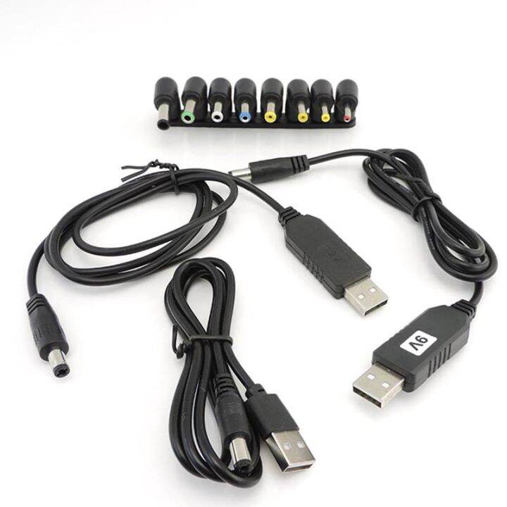 USB boost power Cable DC 5V to 9V 8.4V 12V 12.6V 8pin male 3.5mm 4.0x1 ...