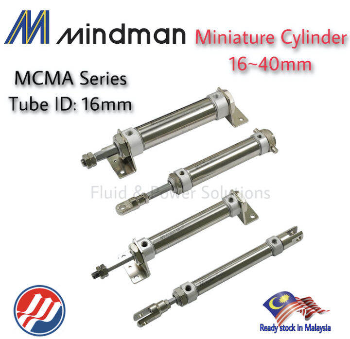 Mindman MCMA Tube ID:16mm Miniature Pneumatic Air Cylinder , Stroke ...