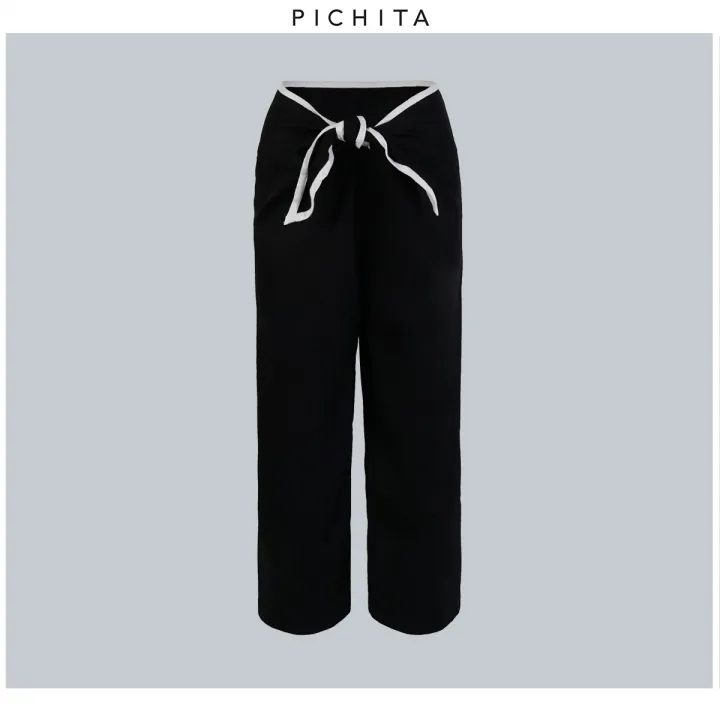 PICHITA Tie Up Pant / กางเกงเอวผูกโบว์ | Lazada.co.th