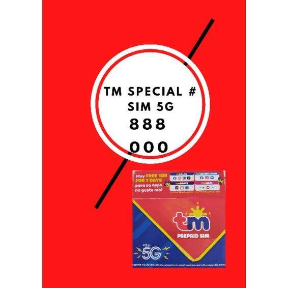 TM sim special numbers 5G LTE | Lazada PH