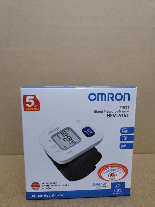Tensimeter Wrist OMRON HEM-6161 Blood Pressure Monitor Alat Ukur ...