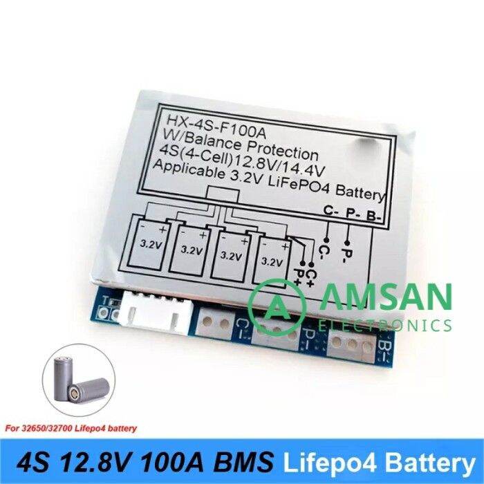 BMS 4S 100A LiFePO4 With Balance HX-4S-F100A 32650 32700 | Lazada Indonesia