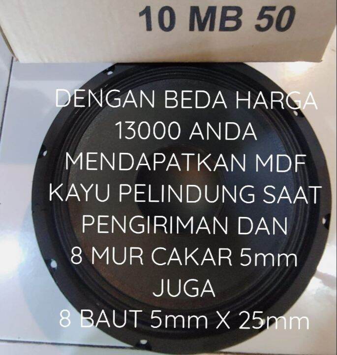 Speaker Komponen 10' Voice Coil 2" Magnet Besar Power 500 Watt, Black Spider 10)MB50, MidBass BS ...