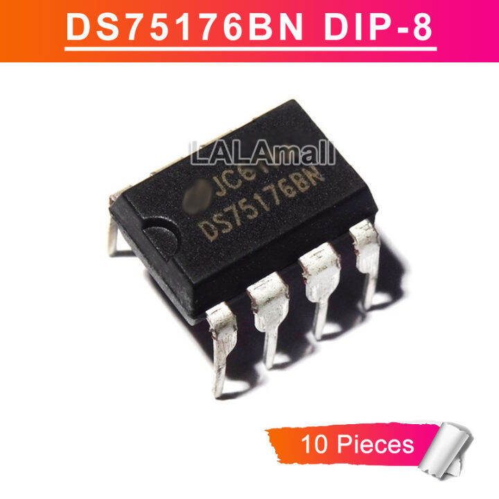 10pcs DS75176BN DIP8 DS75176 DIP-8 Multipoint RS-485/RS-422 Transceiver ...