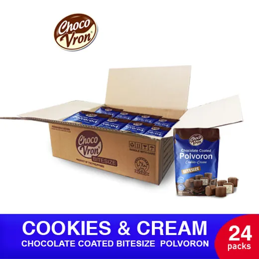 Chocovron Bitesize Cookies and Cream Chocolate Coated Polvoron Set of ...