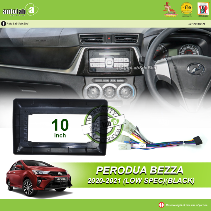 Android Player Casing 10 inch Perodua Bezza 2020-2022 (Black)(Low Spec ...