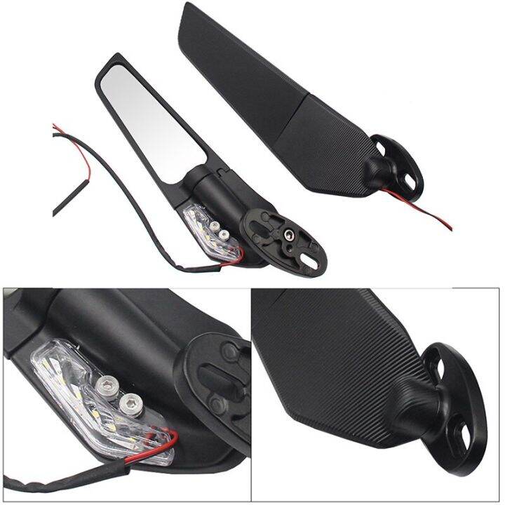 [Comes With LED Turn Signal] Winglet Side Mirror Universal Wind Wing ...