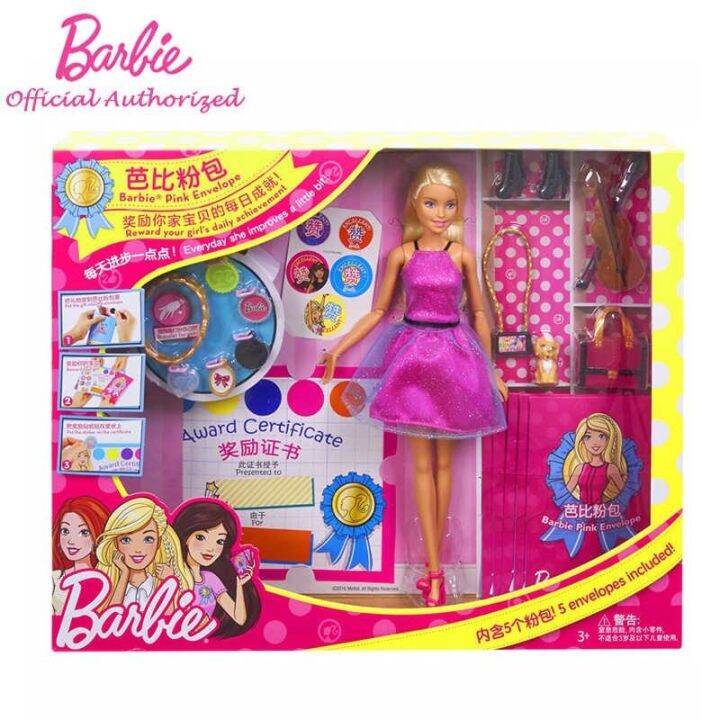 [ORIGINAL] BARBIE PINK ENVELOPE DOLL PLAYSET (FGC36) | Lazada