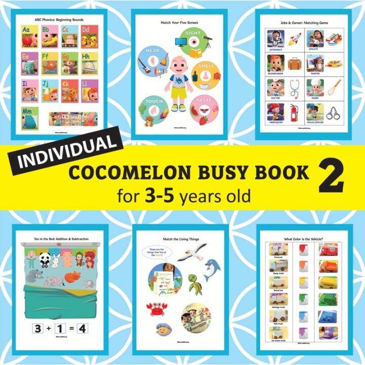 Cocomelon Bundle #2 Individual Sheets | for Preschool and Kindergarten ...