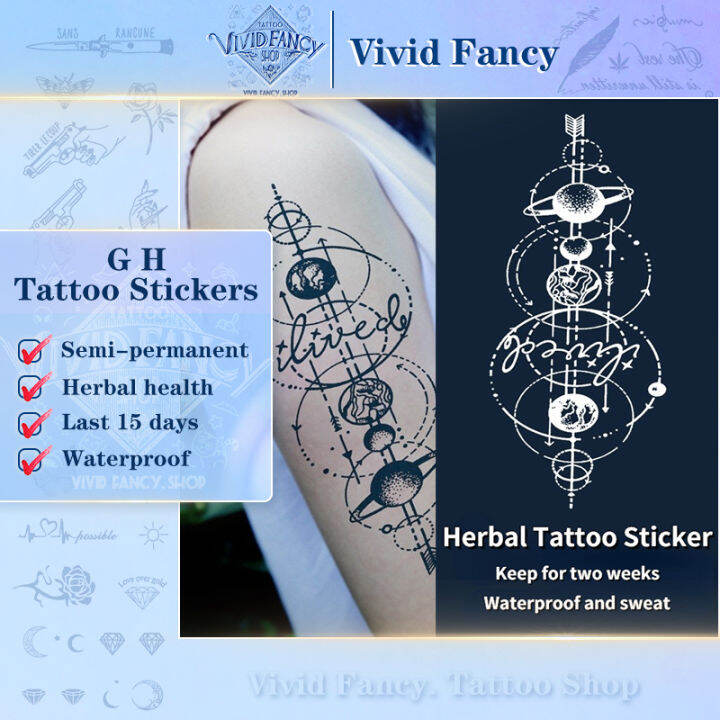 [Vivid Fancy] GH Tattoo Sticker Waterproof Magic Temporary Tattoo Lasts ...