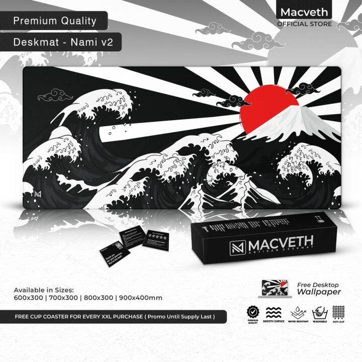 Macveth NAMI V2 Smooth Surface Extended Mousepad Deskpad Deskmat Gaming ...