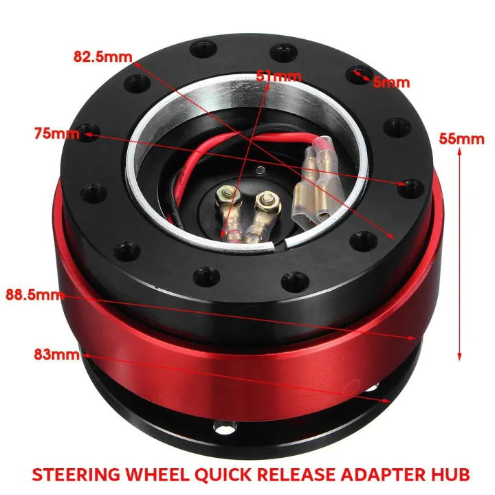 2021 New Aluminum Universal Steering Wheel Quick Release Hub Adapter ...
