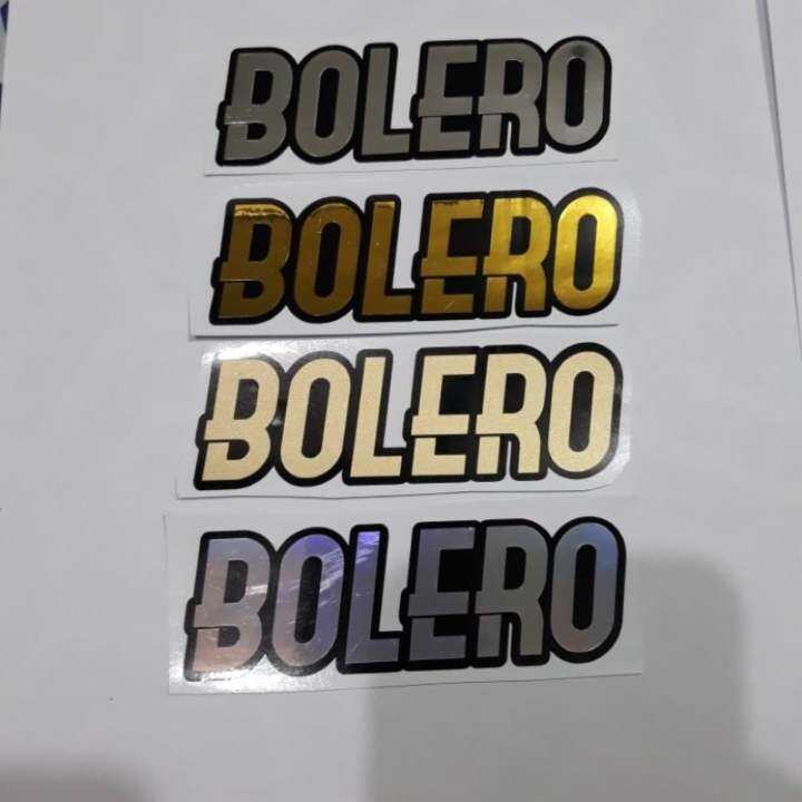 Bolero Sticker Decal in Silver, Gold & Hologram | Lazada PH