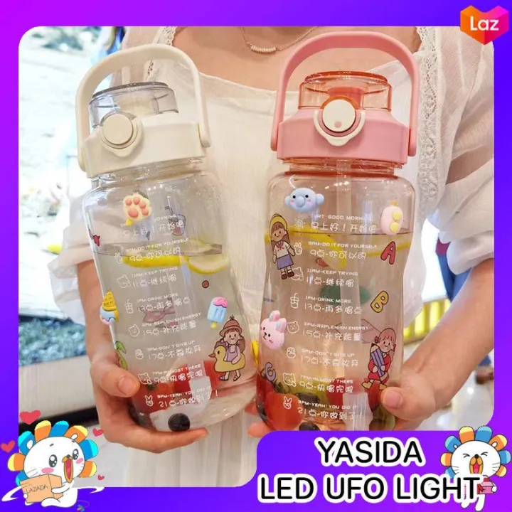 ขวดน้ำ Water Bottle 2000ml ขวดยา มี 6 สีให้เลือก ถ้วยหัดดื่มน่ารัก ขวดน้ำพกพา กระติกน้ำขนาดใหญ่ ...