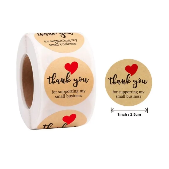 [10 pcs] THANK YOU STICKER LABEL KECIL BAKING STIKER BULAT TERIMA KASIH ...