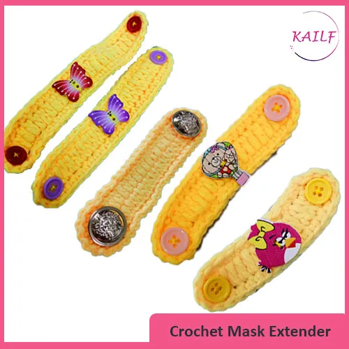 Handmade Crochet Face Mask Extender Adult Kids Mask Extension ...
