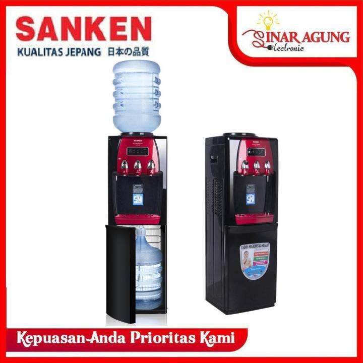 Sanken HWD-Z88 Water Dispenser - Hitam Merah [Galon Atas & Bawah ...