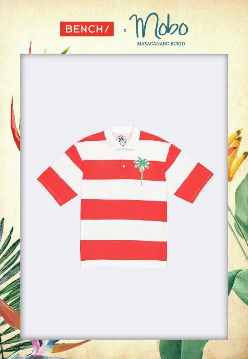 BENCH- BIF0220 Bench x Mobo Men's Oversized Polo Shirt | Lazada PH