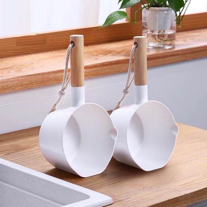 JDG.ph ELEGANT Nordic Water Dipper with Wooden Handle Tabo Scooper ...