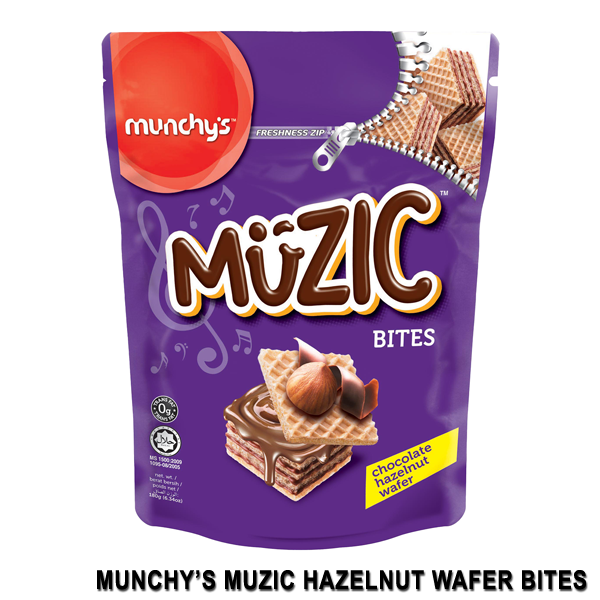 Munchy's MUZIC Hazelnut Wafer Bites 180g | Lazada