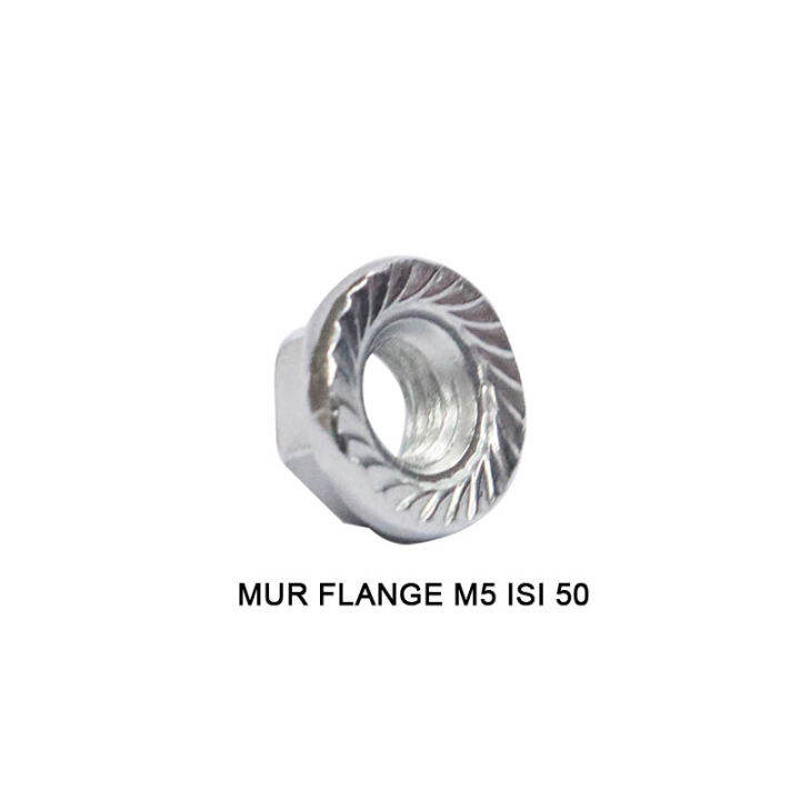 EELIC MUR-FLANGE Isi 50 PCS mur 5 mm dengan diameter drat dalam 5 mm ...