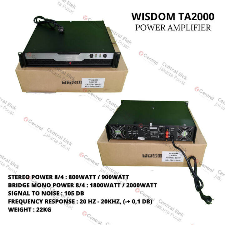 Power amplifier wisdom TA2000 | Lazada Indonesia