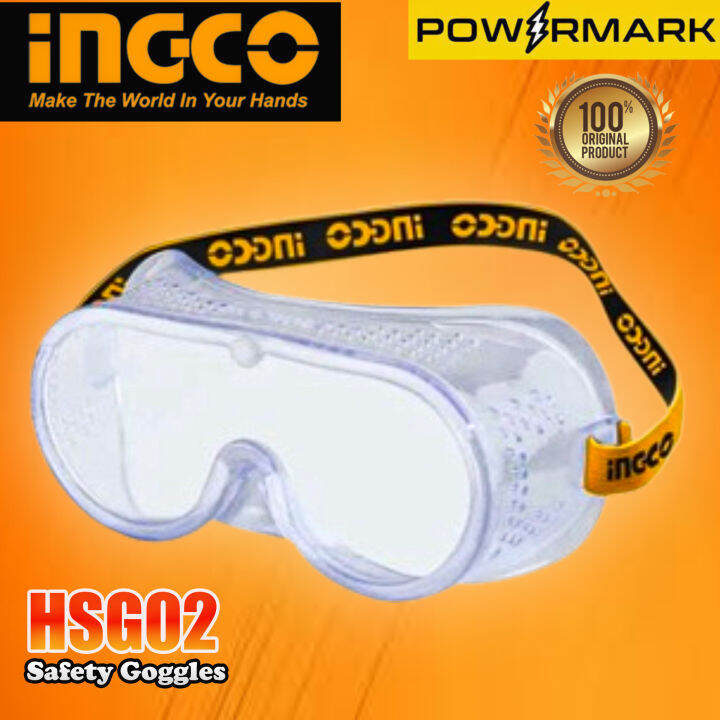 INGCO HSG02 Safety Goggles [POWERMARK | IHT] | Lazada PH
