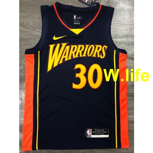 เสื้อยืด Nba Golden State Warriors 30 #2021ฤดูกาลสีน้ำเงินเข้มรุ่น City ...