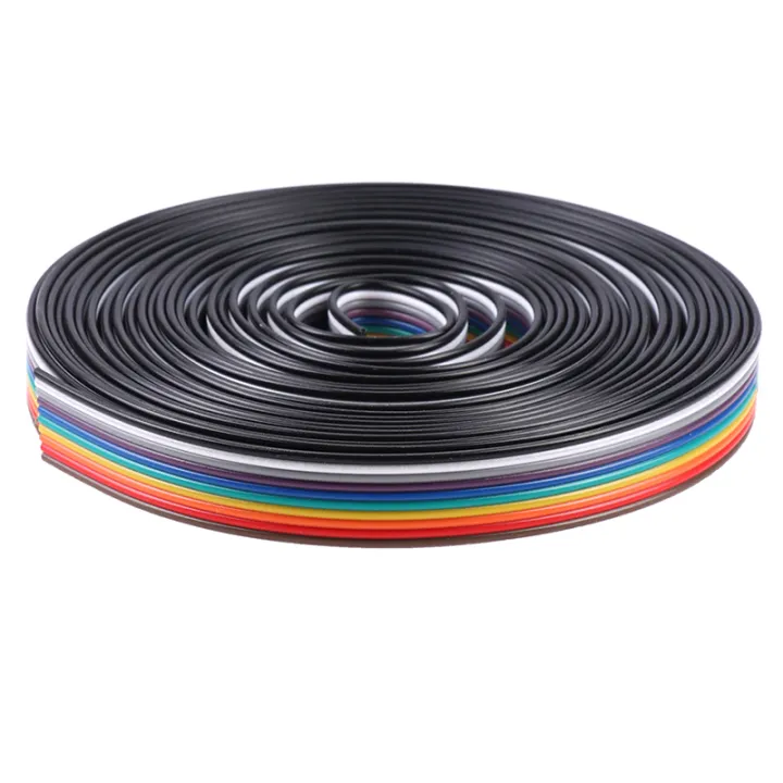 5M Ribbon Cable 10pin Color Rainbow Ribbon Cable 10p Wire Rainbow Cable ...
