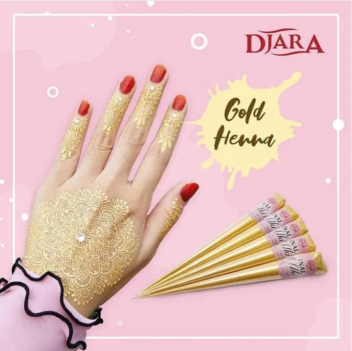 INAI UKIR DI TANGAN / BAKAL PENGANTIN / CODE GOLD HENNA / NON ...