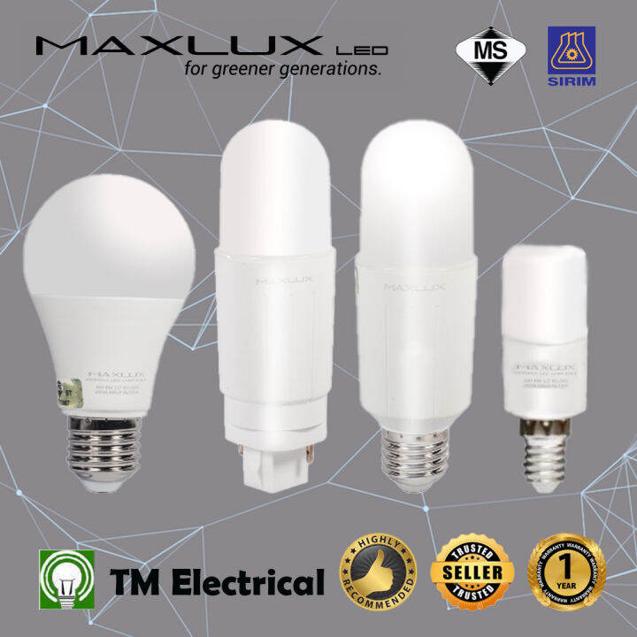 MAXLUX LED DUARTE BRENNA A60 LED LAMP STICK BULB PLC/E27/ E14/ 5W / 10W ...