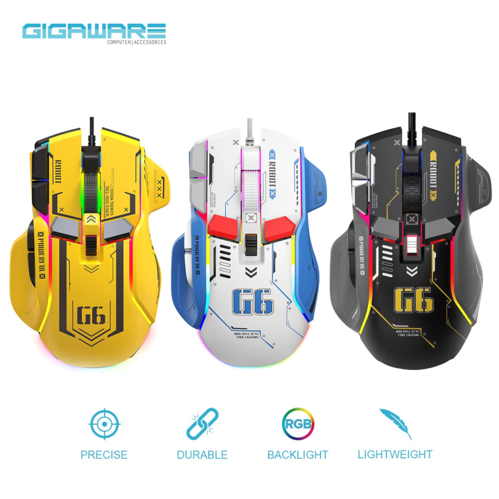 Gigaware G6 Gundam Bumblebee Mechanical Wired Mouse Transformers Mecha ...