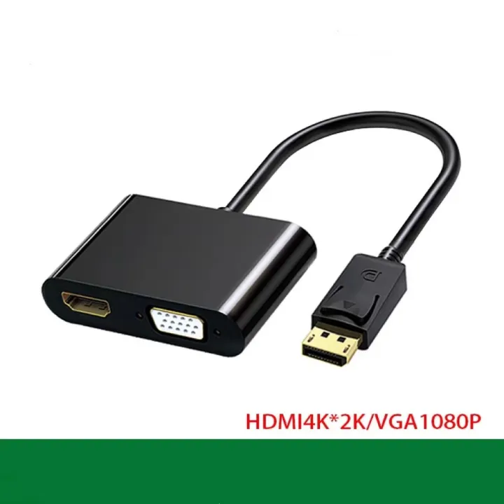 2IN1 HDMI+VGA DisplayPort To HDMI+VGA Aluminum 4Kx2K Adapter, DP ...