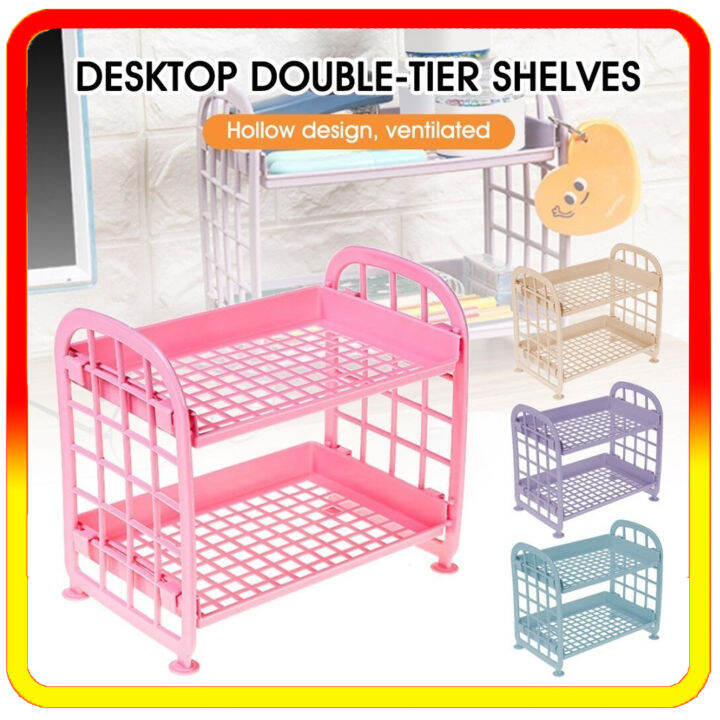 Rak Plastik Susun Mini / Rak 2 Susun Mini / Rak Meja Mini 2 Tingkat ...