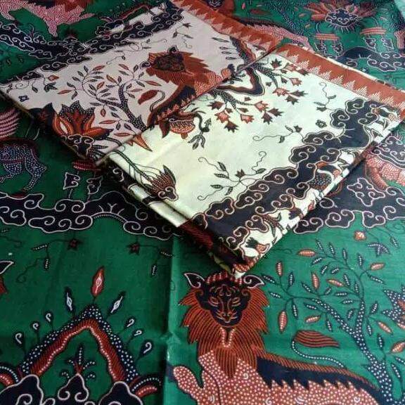 kain batik motif singa barong coklat | Lazada Indonesia