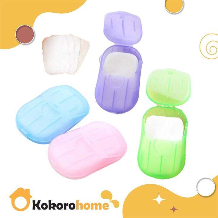 KOKORO Portable Mini Soap Paper Disposable Hand Washing Soap Paper With ...