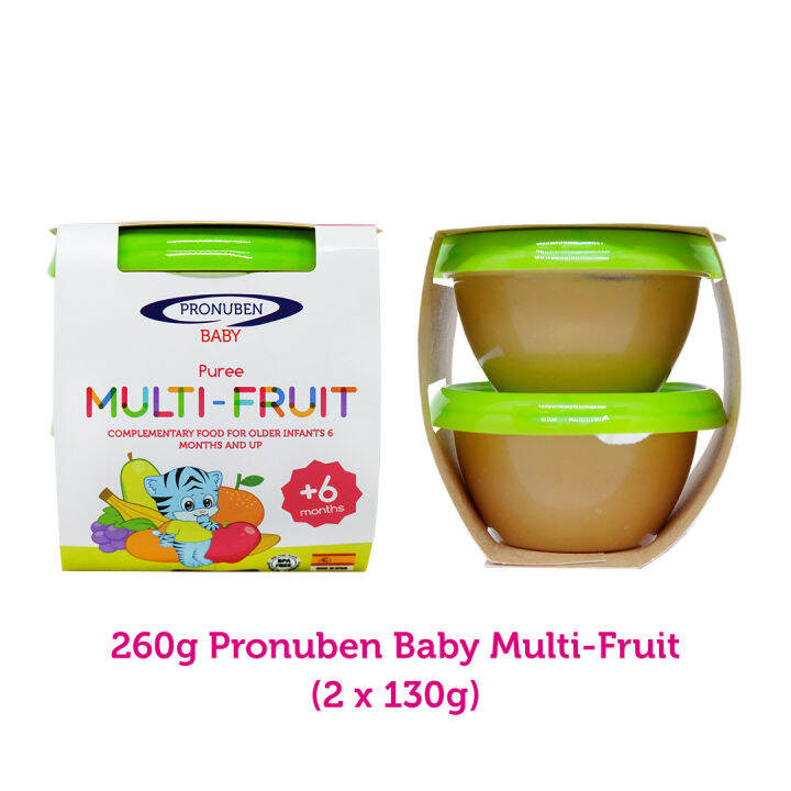 Pronuben Natural Baby Food 260g MultiFruit BPA & Gluten FREE Cup ...