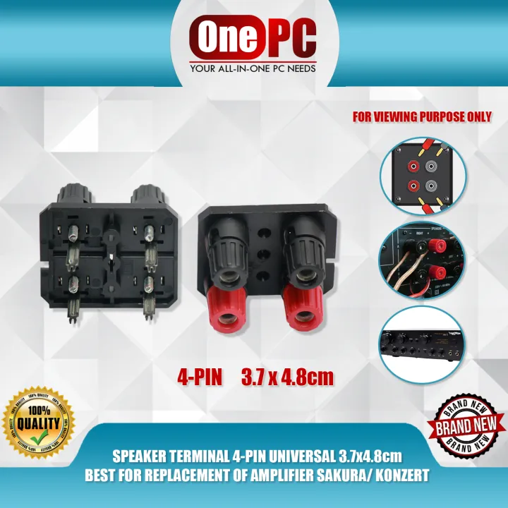 SPEAKER TERMINAL 4-PIN UNIVERSAL 3.7x4.8cm, BEST FOR REPLACEMENT OF ...