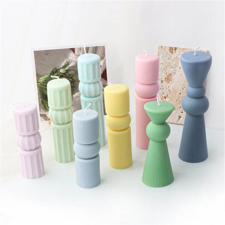 Abstract Mold Cylindrical Soy Aesthetic Decorative Twist Geometric ...