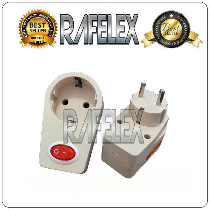 Steker Plug Adaptor plus Switch Colokan Listrik dan Saklar Visalux V8817 RAFELEX99 | Lazada ...