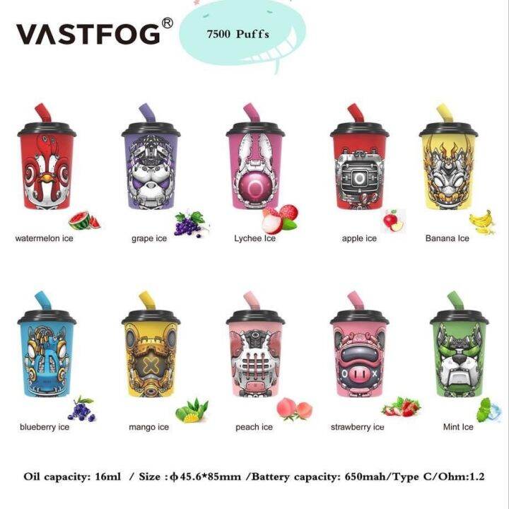 VAPE Vastfog Up to 7500 Puffs DIsposable Vape Pod 7.5k Dispo Vast Fog | Lazada PH