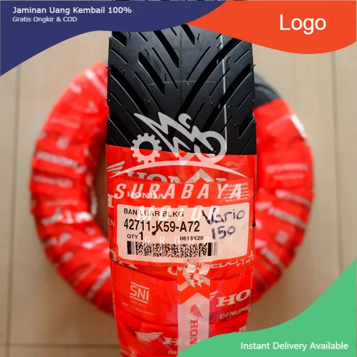 Ban Tubeless Honda 100/80-14 Vario 150 AHM Original Federal Belakang ...