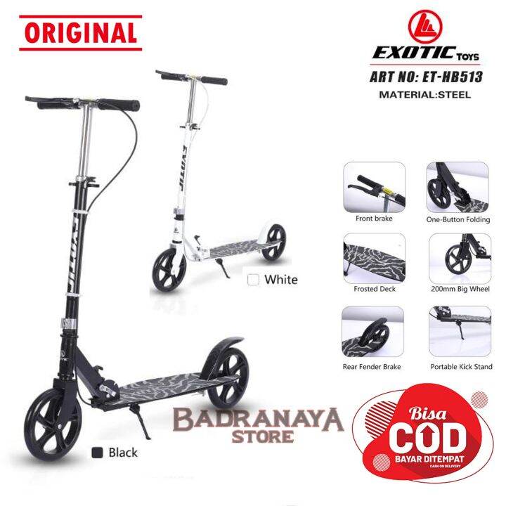 Scooter Skuter Otoped Anak & Dewasa 100 Kg EXOTIC ET HB 513 | Lazada ...
